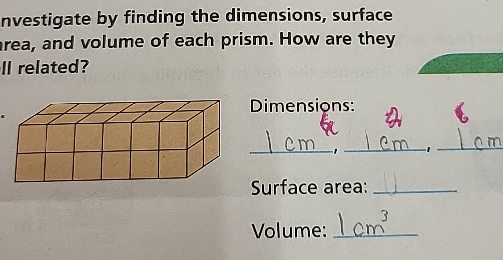 Investigate by finding the dimensions, | StudyX