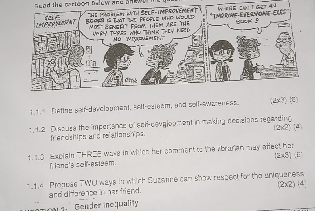 Read the cartoon Below and answer the | StudyX