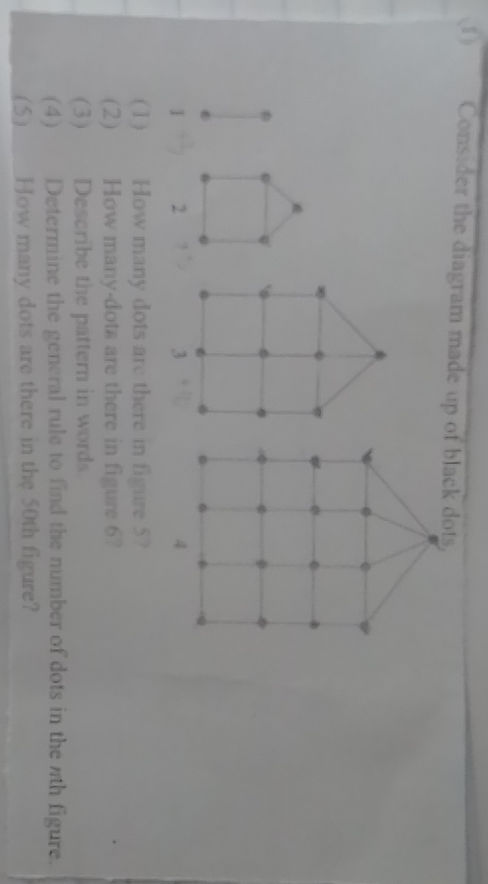 Consider the diagram made up of black dots. | StudyX
