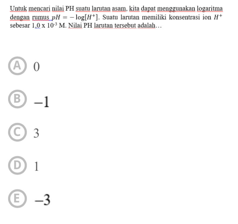Untuk mencari nilai PH suatu larutan asam, | StudyX