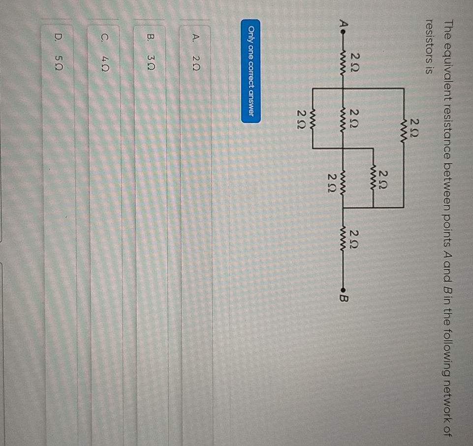The equivalent resistance between points A | StudyX