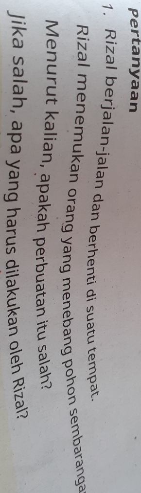 1. Rizal berjalan-jalan dan berhenti di | StudyX