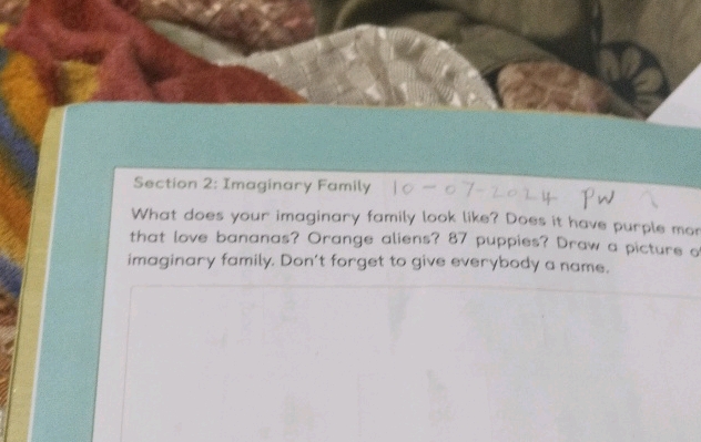 Section 2 Imaginary Family 10-07-202 it PW | StudyX