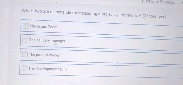 Software Development Which two are | StudyX