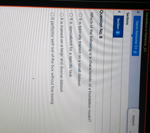 Generative AI RefresherE0 GenAl Refresher | StudyX