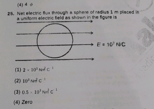 (4) 4 25 Net electric flux through a sphere | StudyX
