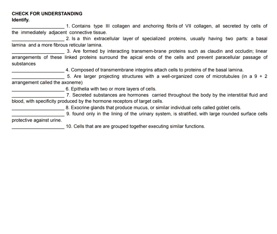 CHECK FOR UNDERSTANDING Identify 1 | StudyX