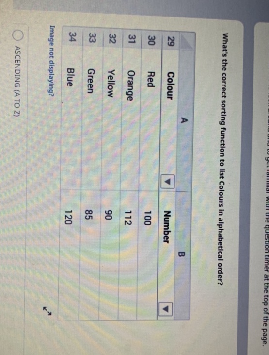 Whats the correct sorting function to list | StudyX