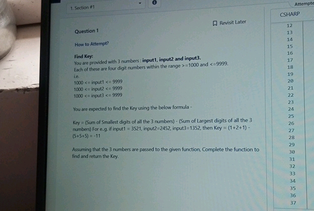 1 Section 1 Attempte Question 1 Revisit | StudyX
