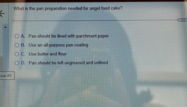 What is the pan preparation needed for angel | StudyX