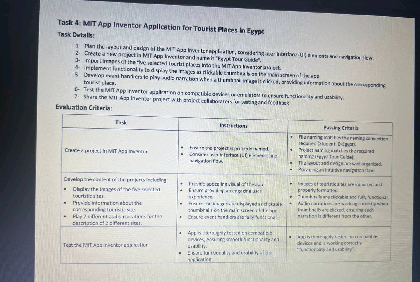 Task 4 MIT App Inventor Application for