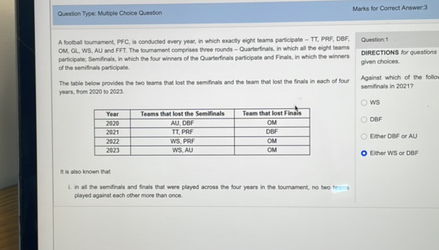 Question Type Mutiple Choice Question Marks | StudyX