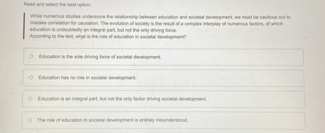 Read and select the best option While | StudyX