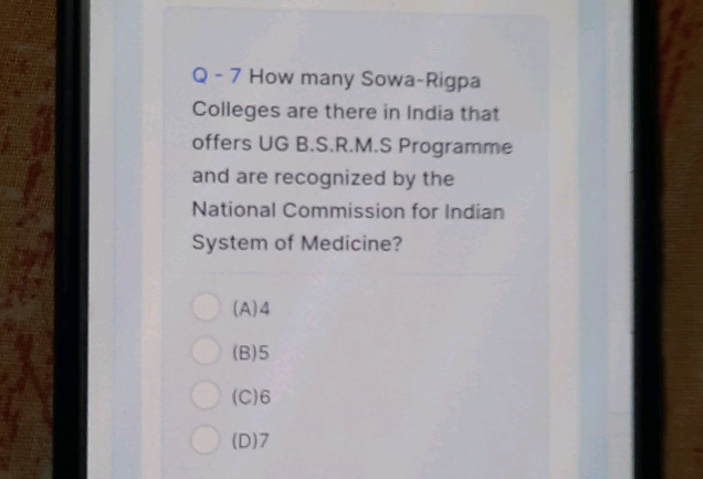 Q -7 How many Sowa-Rigpa Colleges are there | StudyX
