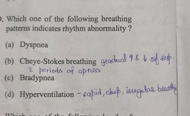 Which one of the following breathing | StudyX