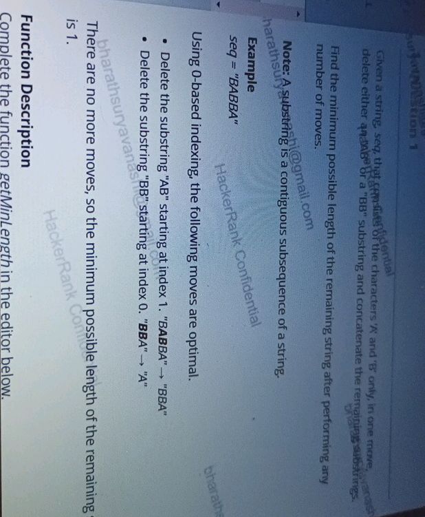 Given a string seq that sfinstises of the | StudyX