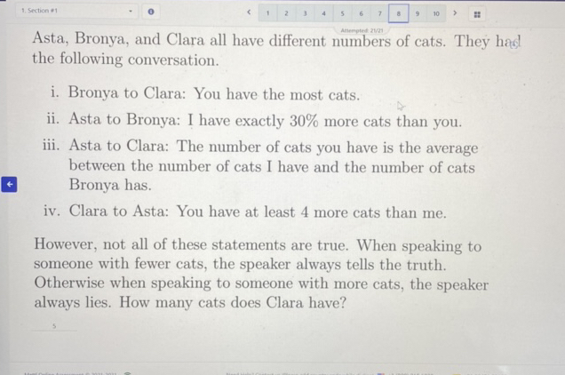 1 Section Asta Bronya and Clara all have | StudyX