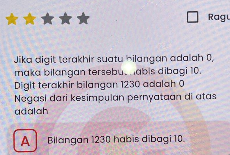 Jika digit terakhir suatu hilangan adalah 0 | StudyX