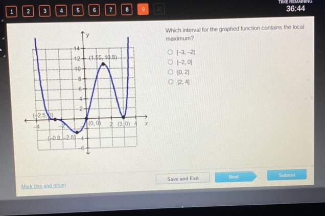 1 2 3 4 5 6 7 8 9 10 36 44 Which interval | StudyX