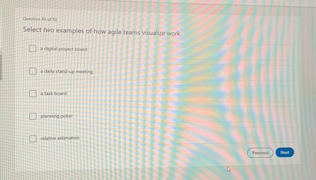 Question 45 of 50 Select two examples of | StudyX