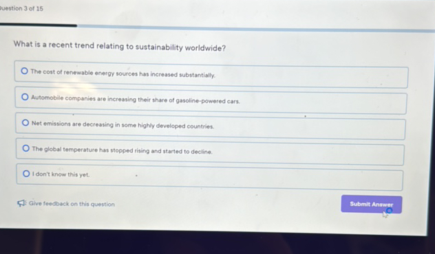 vestion 3 of 15 What is a recent trend | StudyX