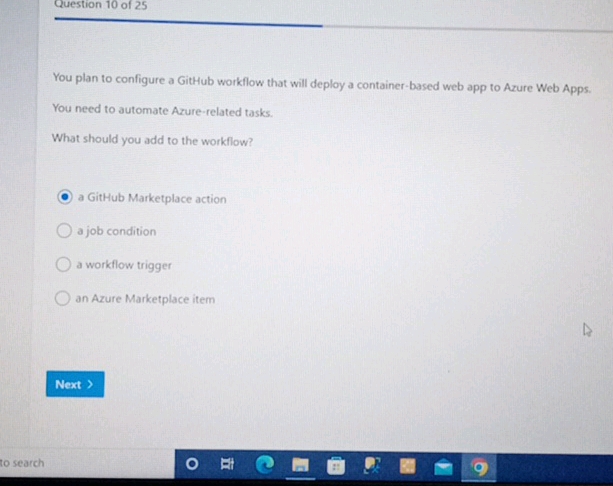Question 10 of 25 You plan to configure a | StudyX