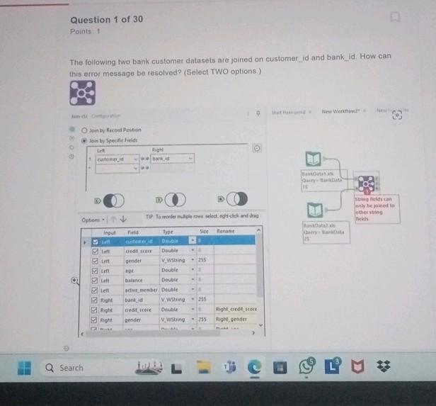 Question 1 of 30 Points 1 The following two | StudyX