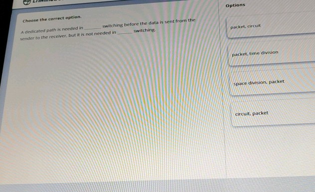 options choose the correct option A | StudyX