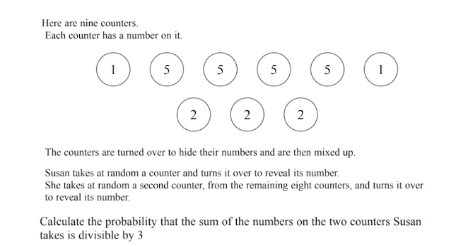 Here are nine counters Each counter has a | StudyX