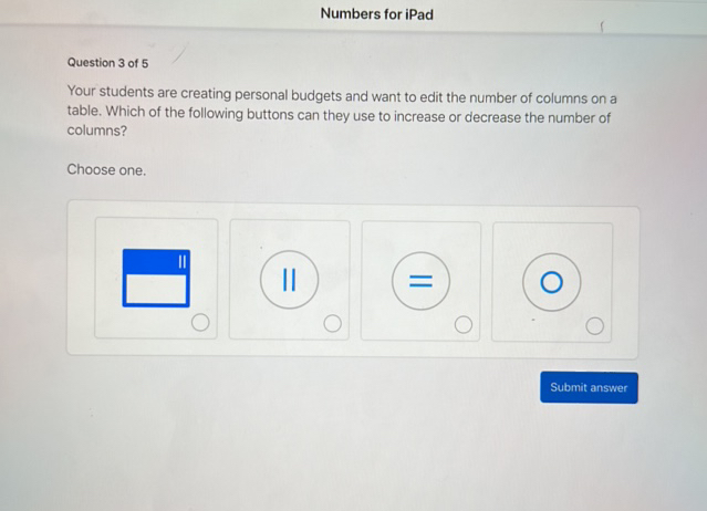 Numbers for iPad Question 3 of 5 Your | StudyX