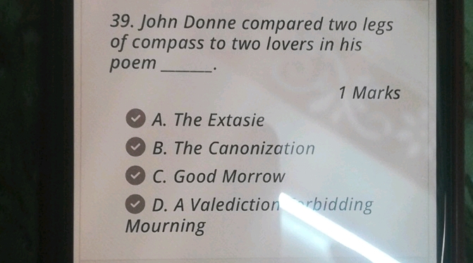 39 John Donne compared two legs of compass | StudyX