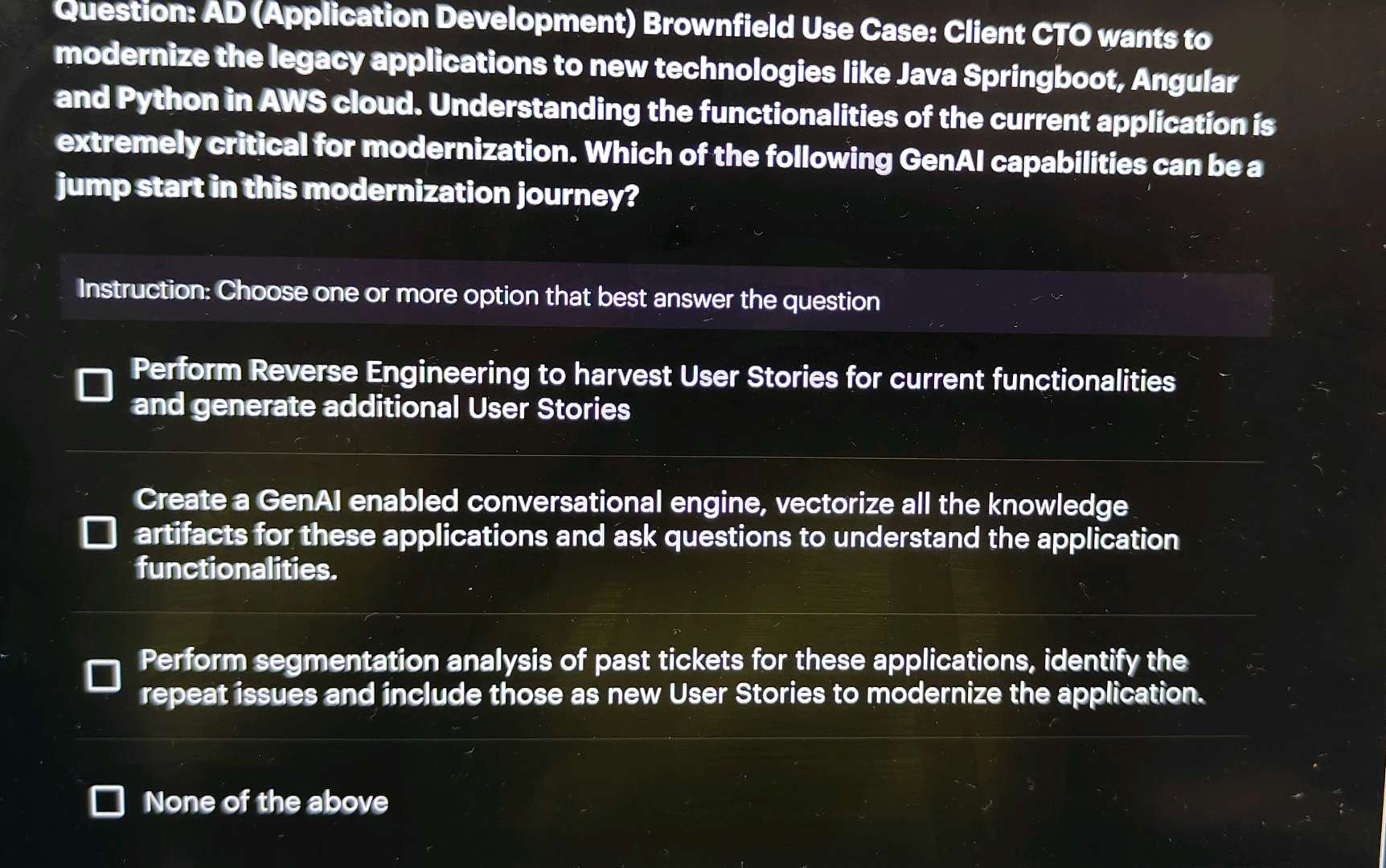 Question AD (Application Development) | StudyX