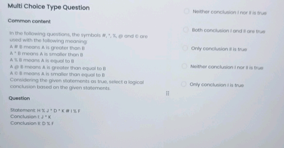 Multi Choice Type Question Common content | StudyX