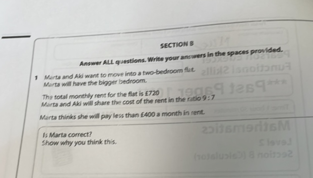 SECTION B Answer ALL questions Write your | StudyX