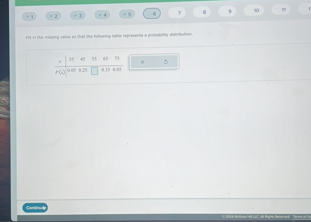 1 2 3 4 5 6 7 8 10 11 1 Fill in the missing | StudyX