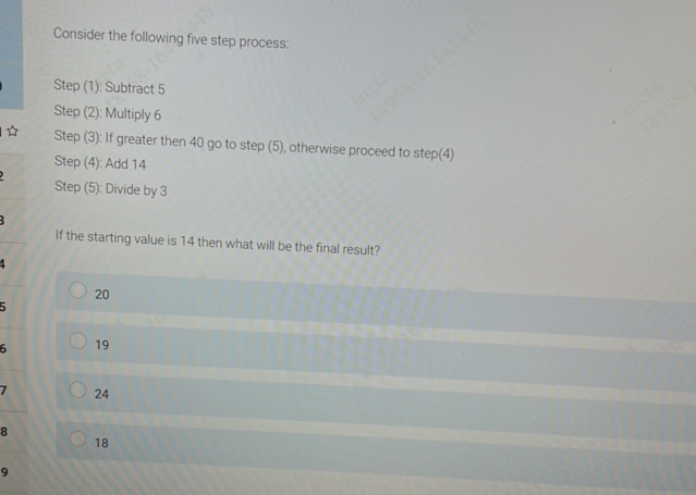 Consider the following five step process | StudyX