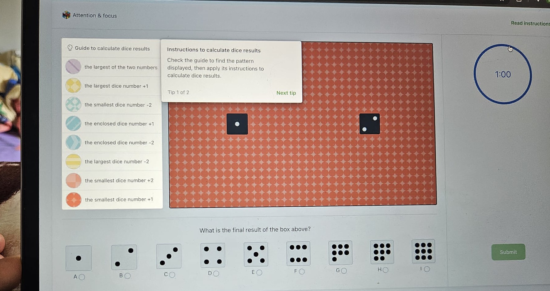Attention focus Read instruction Guide to | StudyX