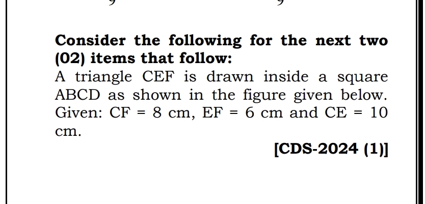 Consider the following for the next two | StudyX