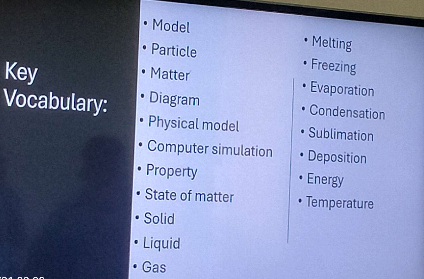 - Model - Particle - Melting Key - Matter - | StudyX