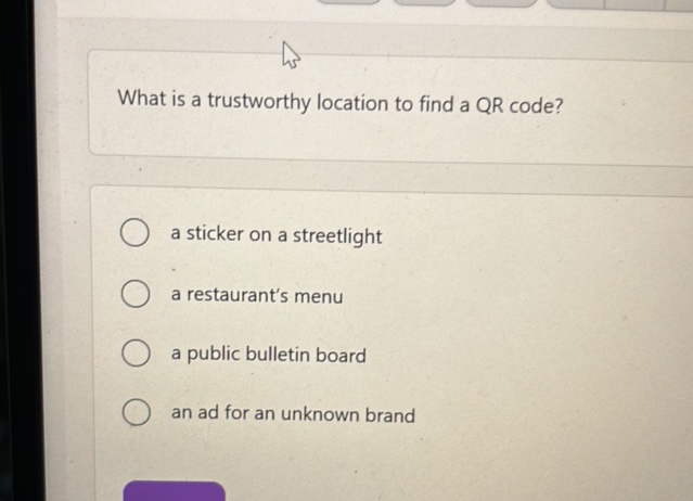 What is a trustworthy location to find a QR | StudyX