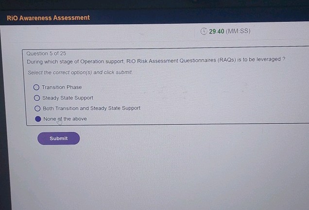 Rio Awareness Assessment 2940 (MMSS)