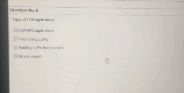 Question No 6 Types of L1M applications LUM | StudyX