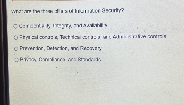 What are the three pillars of Information | StudyX