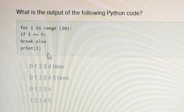 What is the output of the following Python | StudyX
