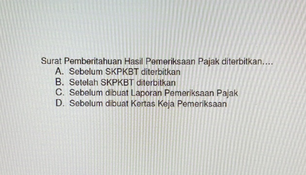 Surat Pemberitahuan Hasil Pemeriksaan Pajak | StudyX