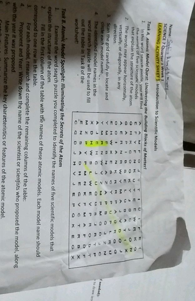 Name SCIENCE 7 Quarter 1 Week 1 LEARNING | StudyX