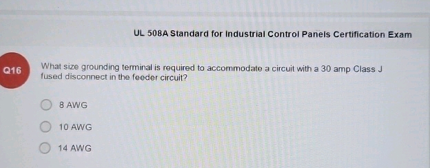 UL 508A Standard for Industrial Control