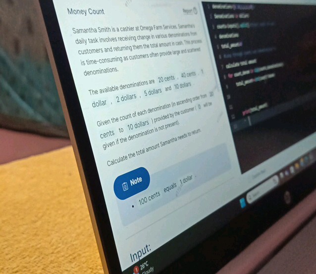 Money Count Samantha Smith is a cashier a | StudyX