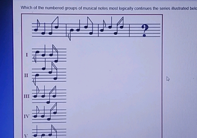 Which of the numbered groups of musical | StudyX