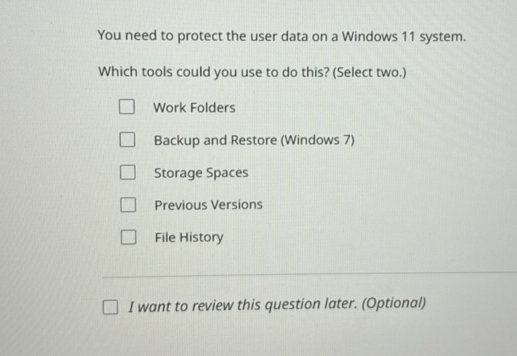 You need to protect the user data on a | StudyX